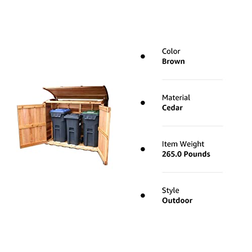 OLT Cedar For Life 6'x3' Oscar -Waste Management Shed