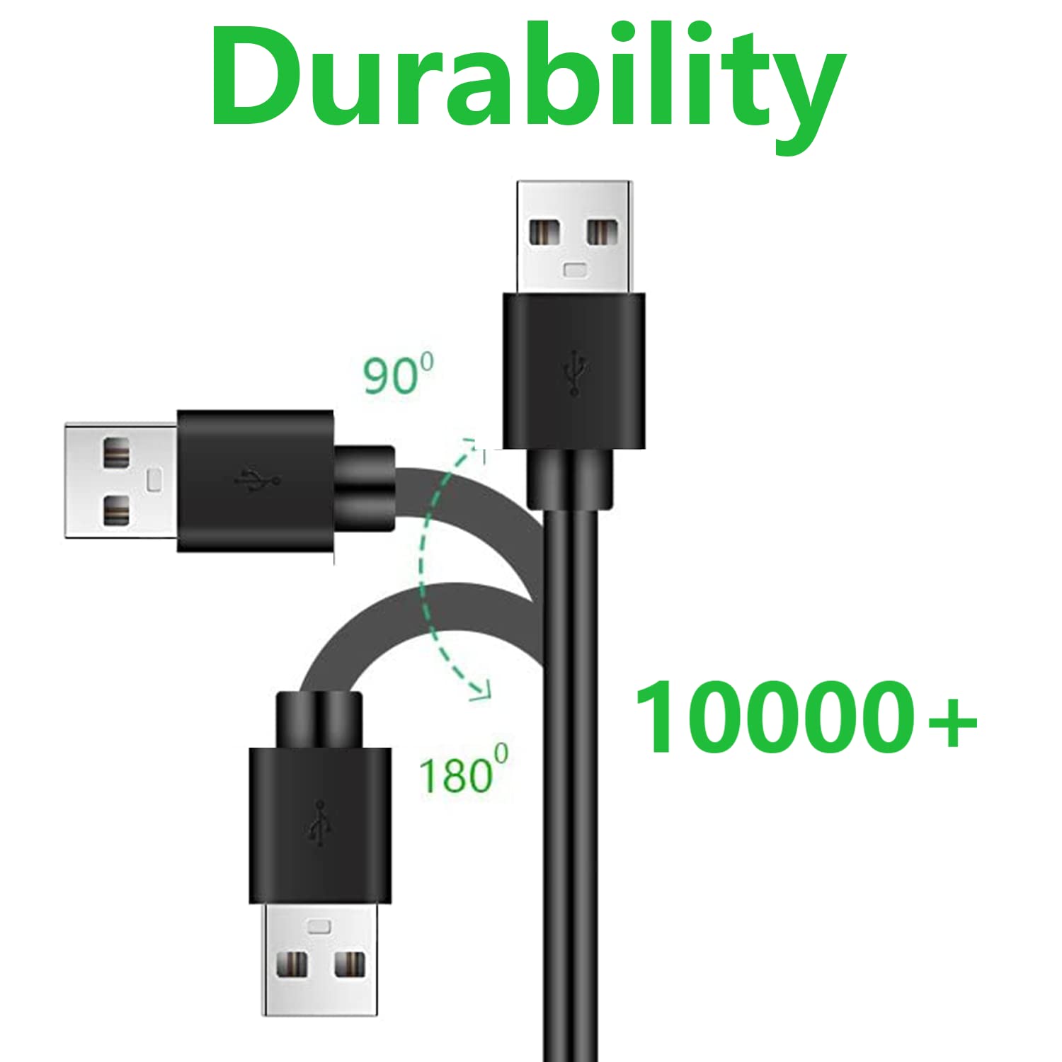 KQWOMA Replacement PS4/5 Controller Charger and Data Transfer Cord,Micro Charging Cable Compatible with Playstation 4/5, PS4 Slim/Pro, Xbox One S/X Controller and etc (6.6FT)