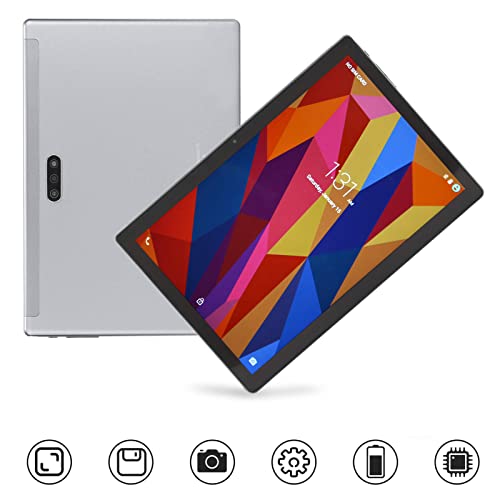 LEYT IPS Tablet, 10.1 Inch Tablet MT6592 Octa Core CPU 1960x1080 6GB RAM 128GB ROM Dual Camera for Office (US Plug)