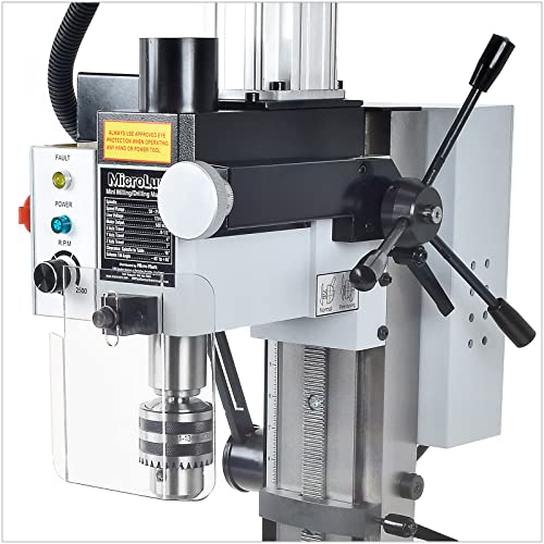 MicroLux® High Precision Heavy Duty R8 Miniature Milling Machine Only “True Inch” machine on the market, Powerful brushless 500W motor with more torque