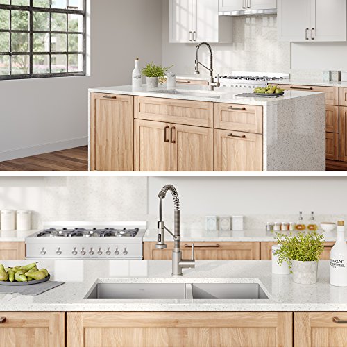 Kraus KHU103-33-1610-53SS Set with Standart PRO Stainless Steel Sink and Bolden Commercial Pull Faucet Kitchen Sink & Faucet Combo, 33 Inch