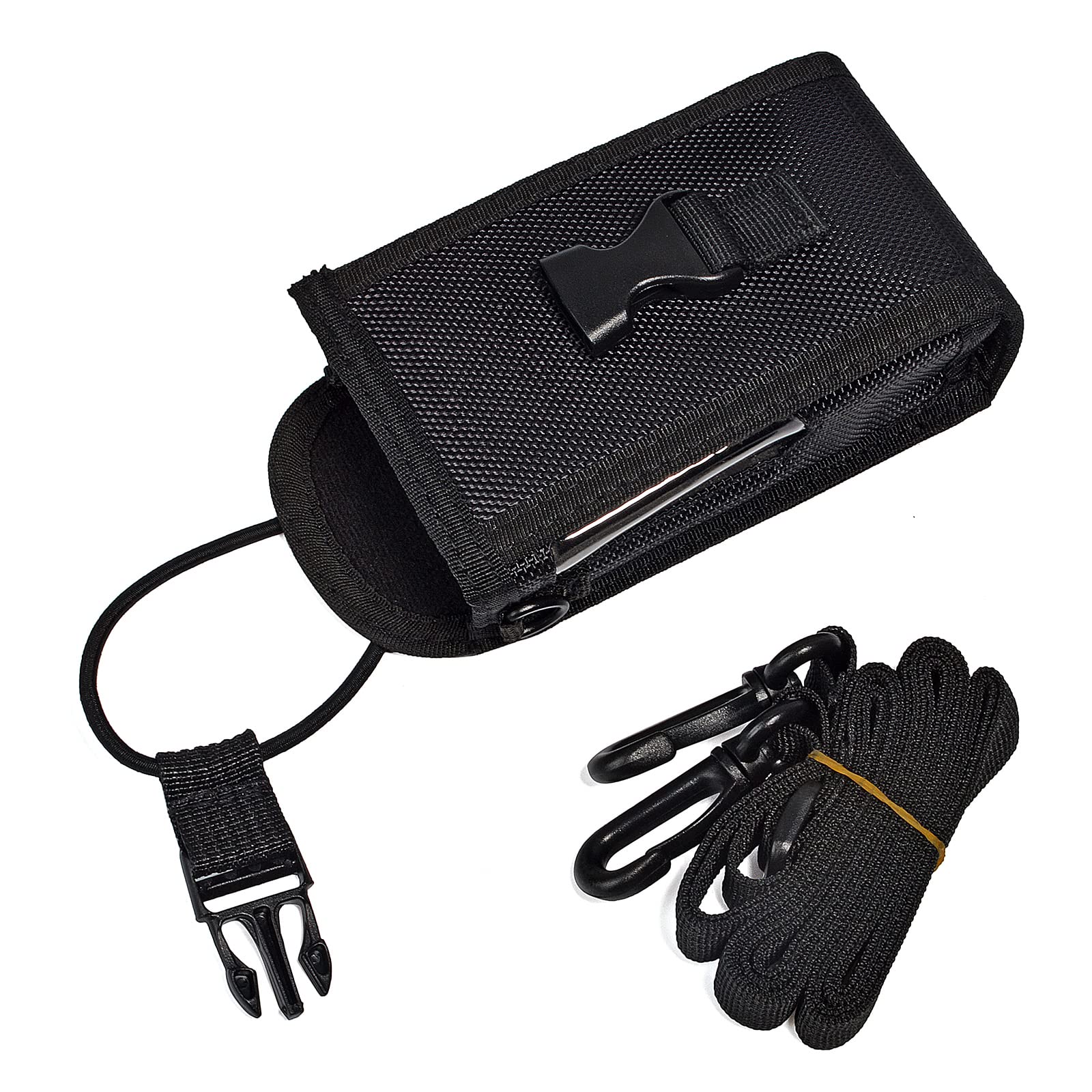 HYS Nylon Case with Belt Loop & D-Ring/Black Carrying Strap, Tactical Holster Walkie Talkie Pouch for MOTOROLA GP328 PRO5150 GP320 GP340 MTX960 Handheld Two Way Radio