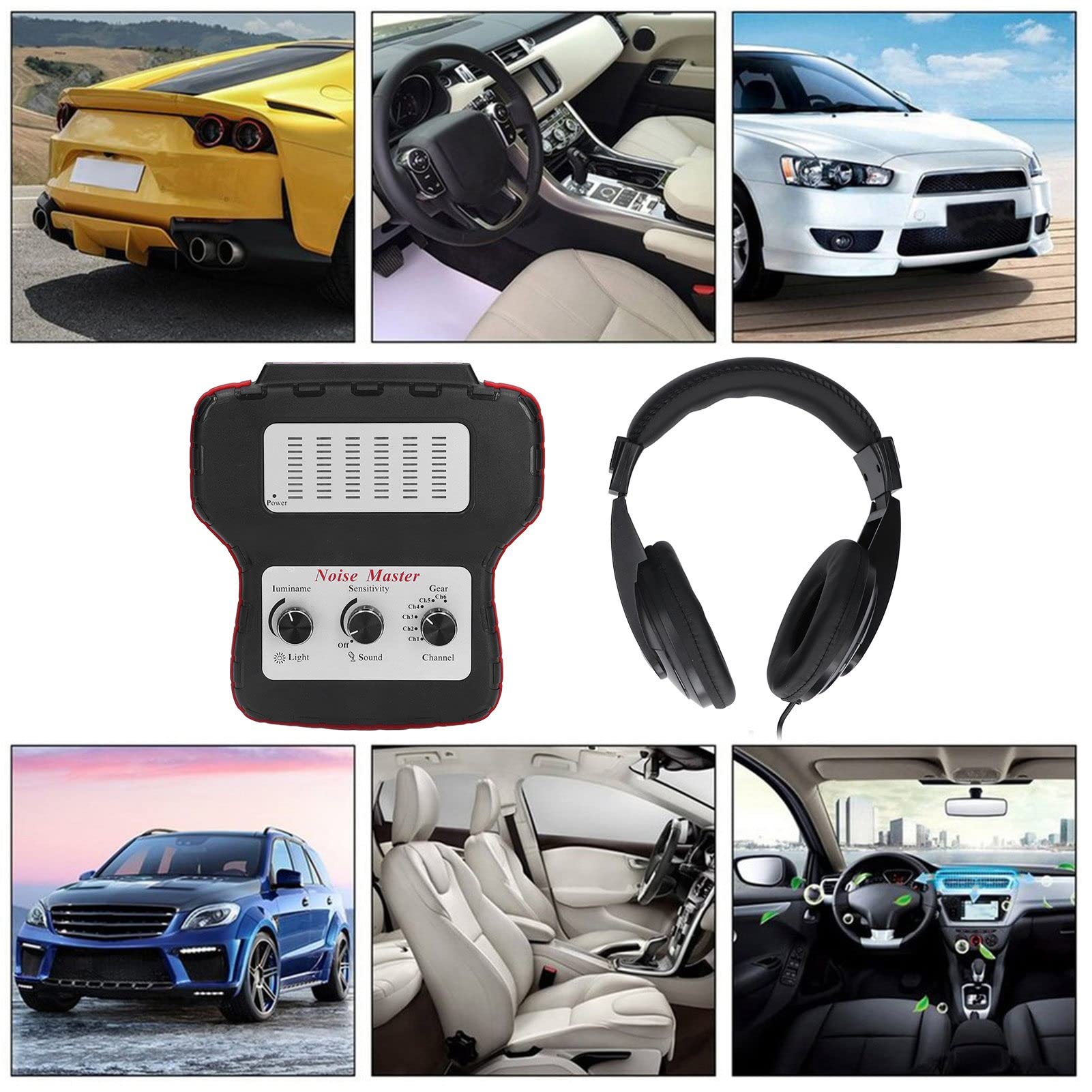 Psytfei Electronic Stethoscope Kit 6 Channel Chassis System Ears Electronic Stethoscope Diagnostic Kit 100Hz 10kHz Car Engine Sound Tester