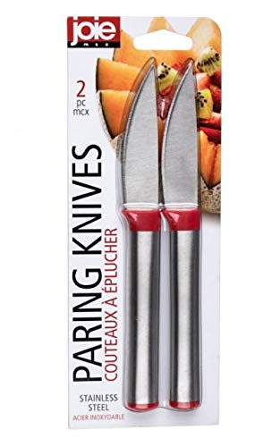 Joie Paring Knives Bundle with Joie Stainless Steel Flex Paring Knives (Assorted Colors)