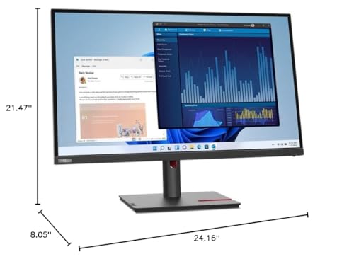 Lenovo ThinkVision T27p-30 27" Class Webcam 4K UHD LCD Monitor - 16:9 - Black