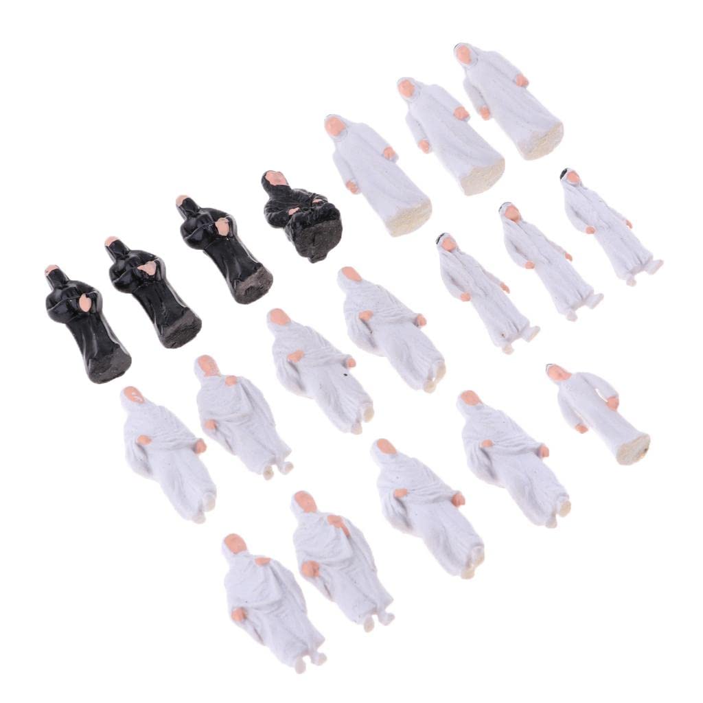 KLKCMS 20x 0 Scale Model People Figures Arabian Arabs for Diorama Wargame Parts