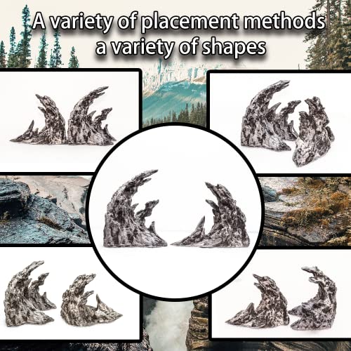 Novelsite Fish Tank Decor- Jagged Canyon Rock Formation ,Made of Solid Sandstone,Suitable for a Variety of Fish Tank Scenes, DIY Planting Moss, Safe and Non-Toxic