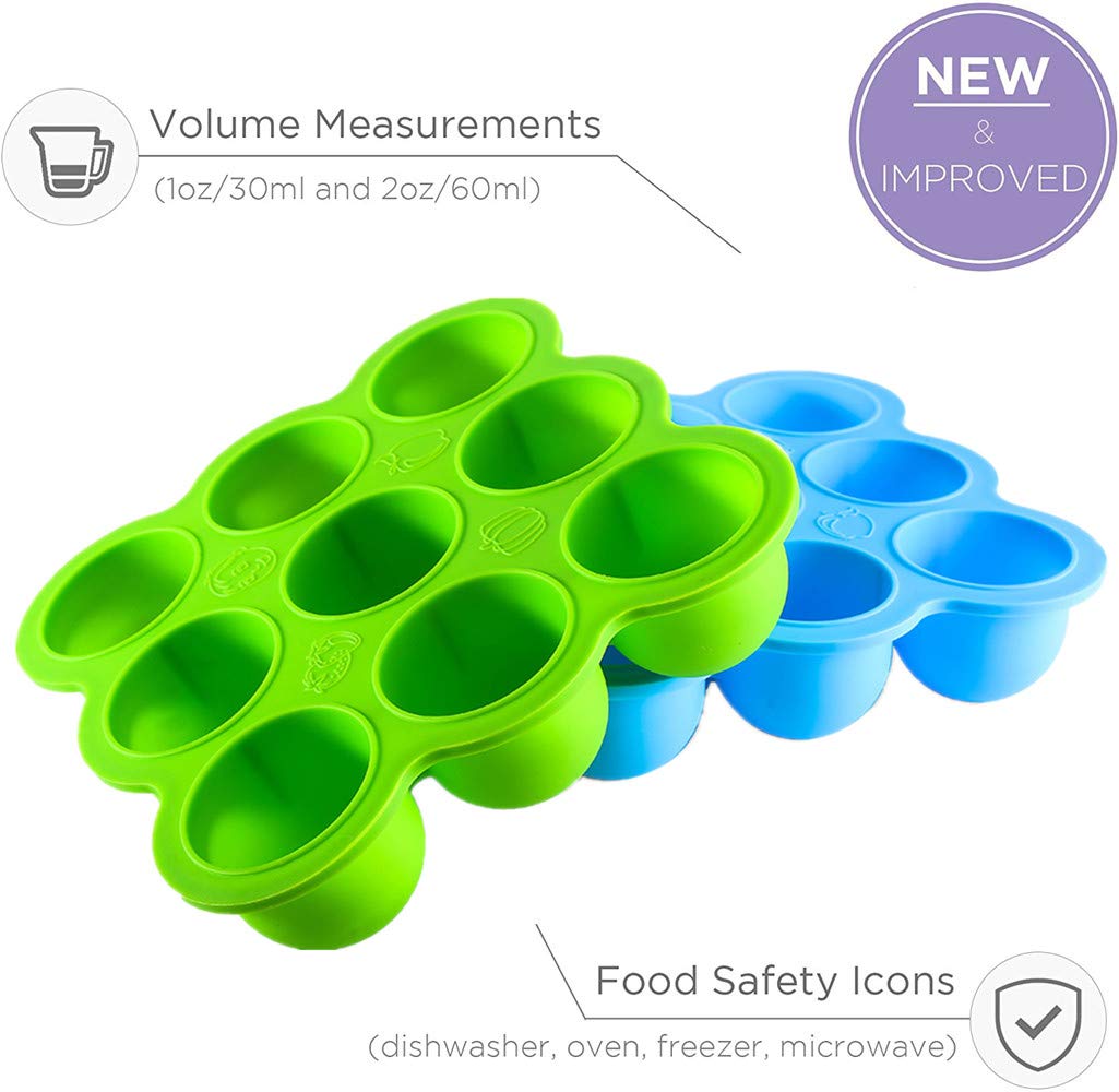 KeepingcooX Silicone Egg Bites Molds with Lid for Instant Pot Accessories with Non-Stick Popsicle Ice Pop Maker including 9 Reusable Plastic Sticks, fit for 6/8 Quart Pressure Cooker