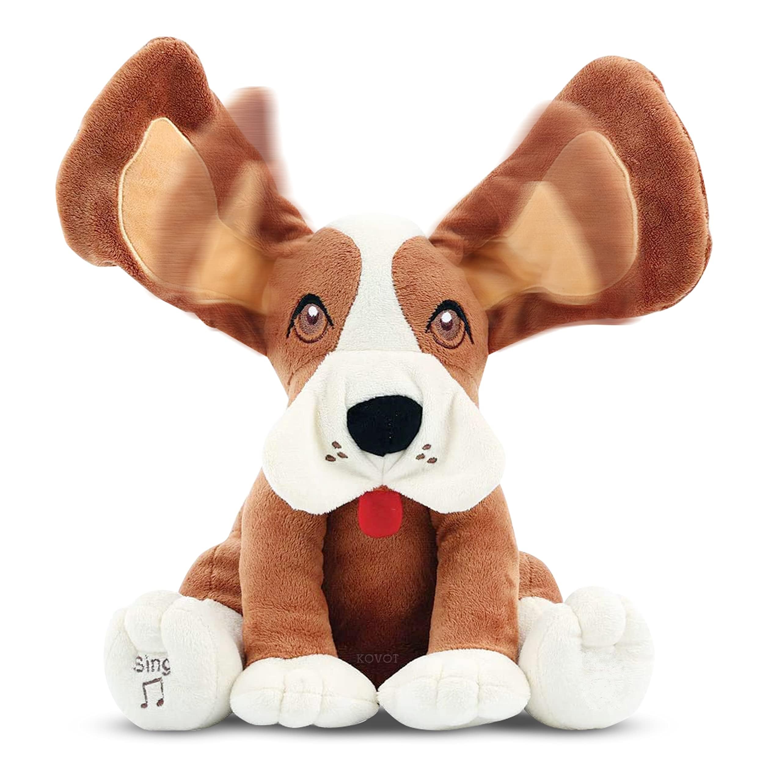 Kovot Plush Peek A Boo Singing Dog with Floppy Ears | Plays Peek-A-Boo & Sings Do Your Ears Hang Low?