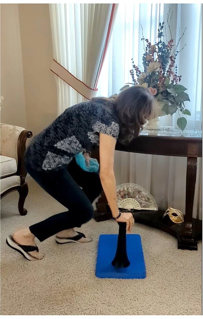 Innprodica Mobility Aid Tool Help-Me-Up Garden Kneeling pad with Support Post Handle Grip to Reduce Knee and Back Stress. to Help with Kneeling Exercising or Physical Therapy.