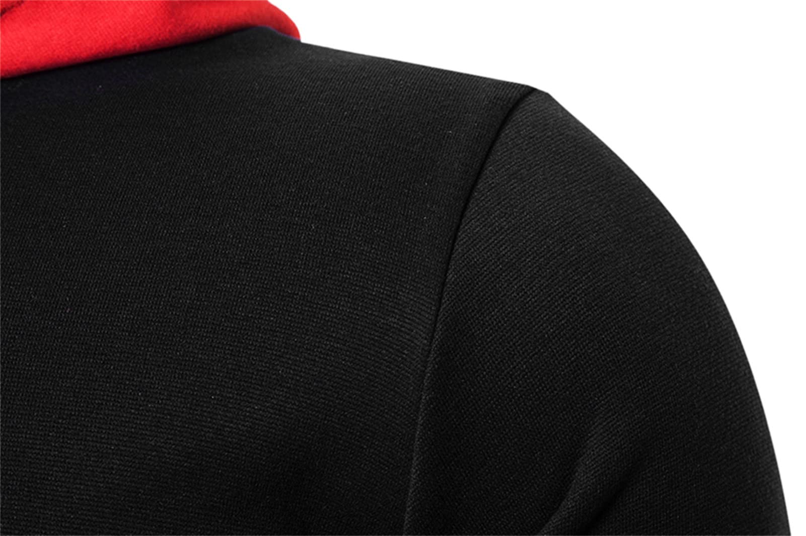 Maiyifu-GJ Men Casual Drawstring Slim Fit Hoodies Novelty Patchwork Pullover Hoodie Lightweight Athletic Hooded Sweatshirts (Black,X-Large)