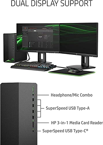 HP 2022 Pavilion Gaming Desktop TG01 Gaming Desktop, Intel Core i5-10400F Processor, NVIDIA GeForce RTX 3060, 9 Ports, HDMI, Wireless-AC, Bluetooth, Windows 11 Home (32GB RAM | 1TB SSD)