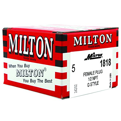 Milton 1818 1/2(0.5) Inch FNPT G Style Plug - Box of 5