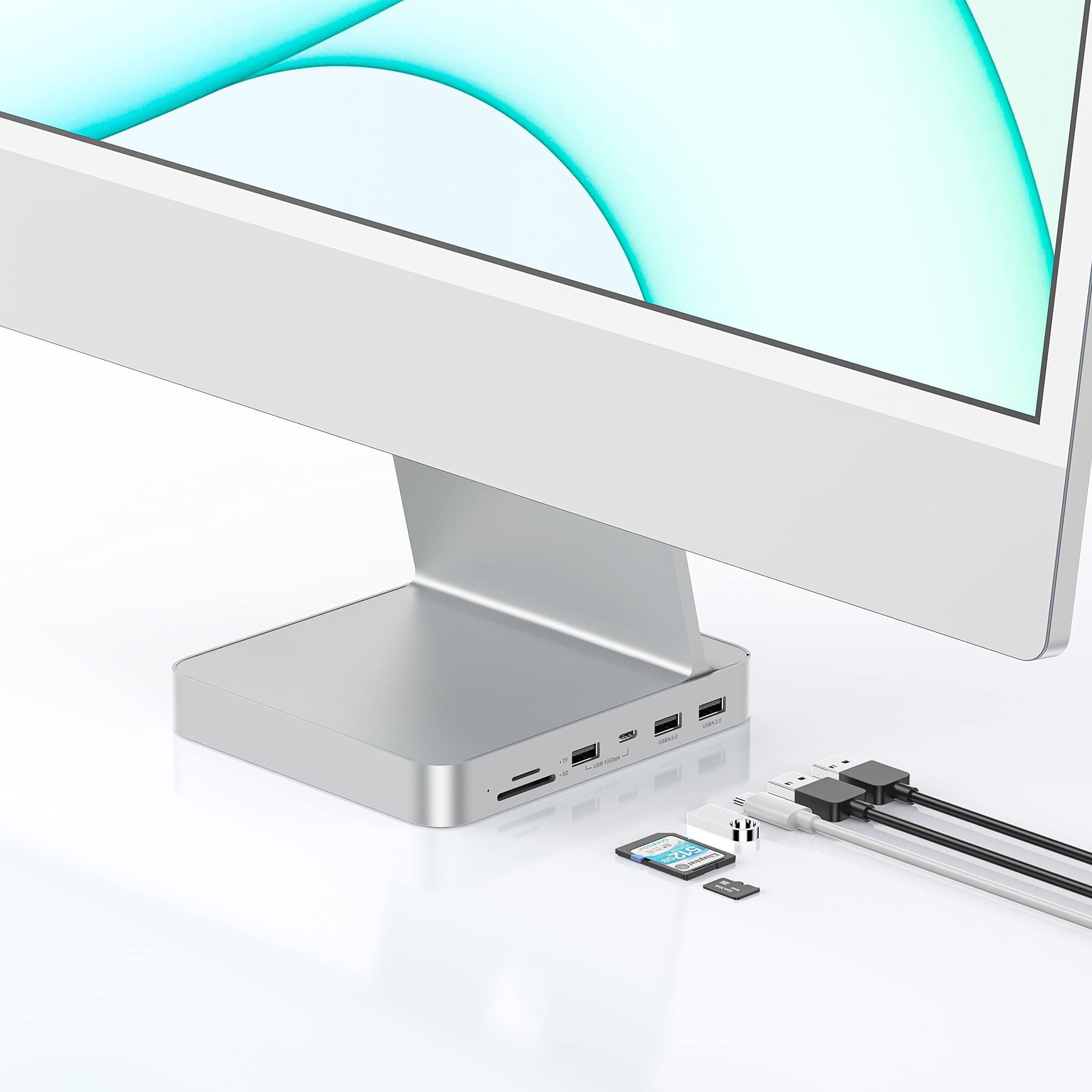 PULWTOP 10Gbps USB C to USB C Hub + iMac Accessories USB C HUB