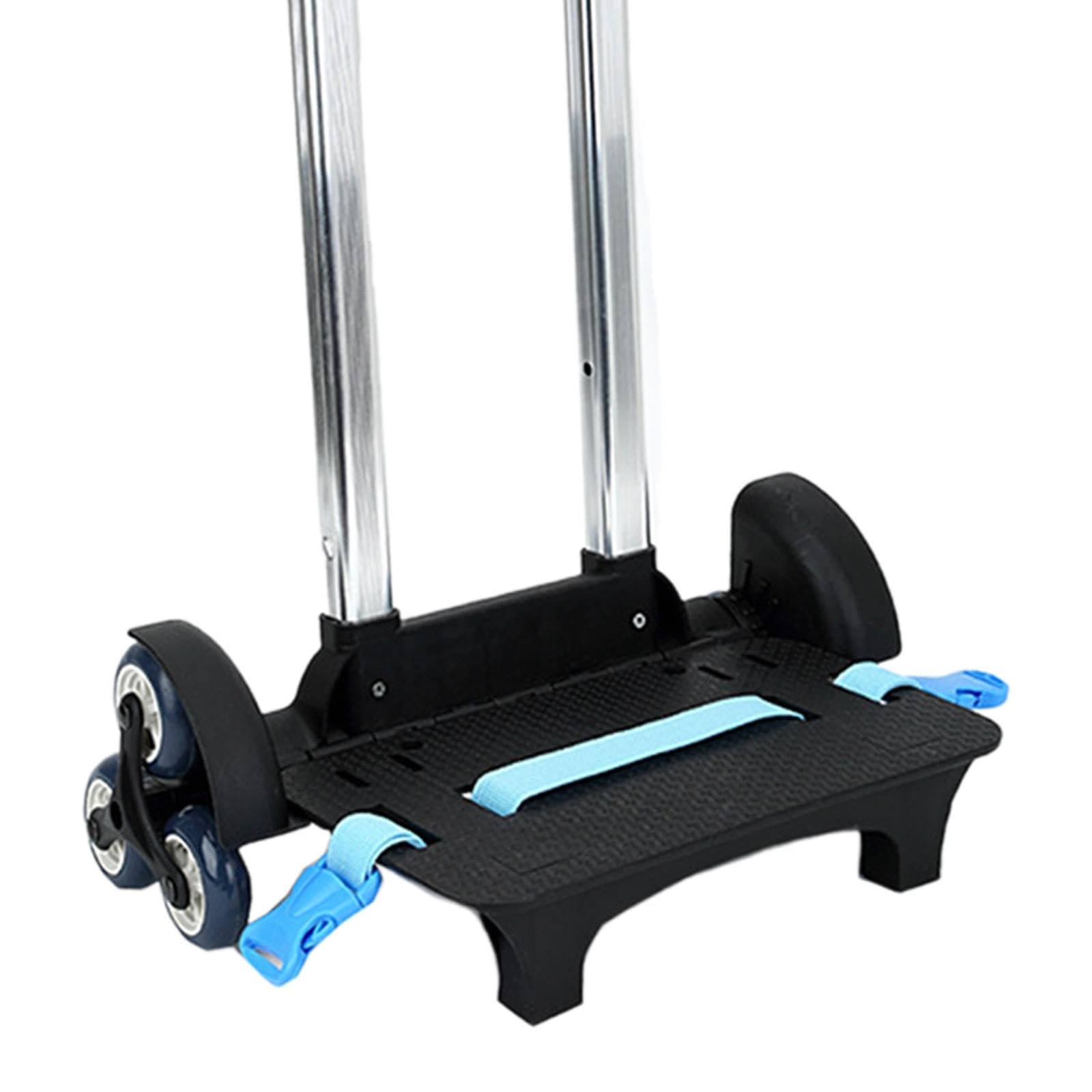Kokiya Backpack Hand Truck Backpack Trolley Compact, Aluminum Alloy, Portable, Wheeled Hand Trolley Wheeled Cart for Travel Office, 6 Wheels Blue