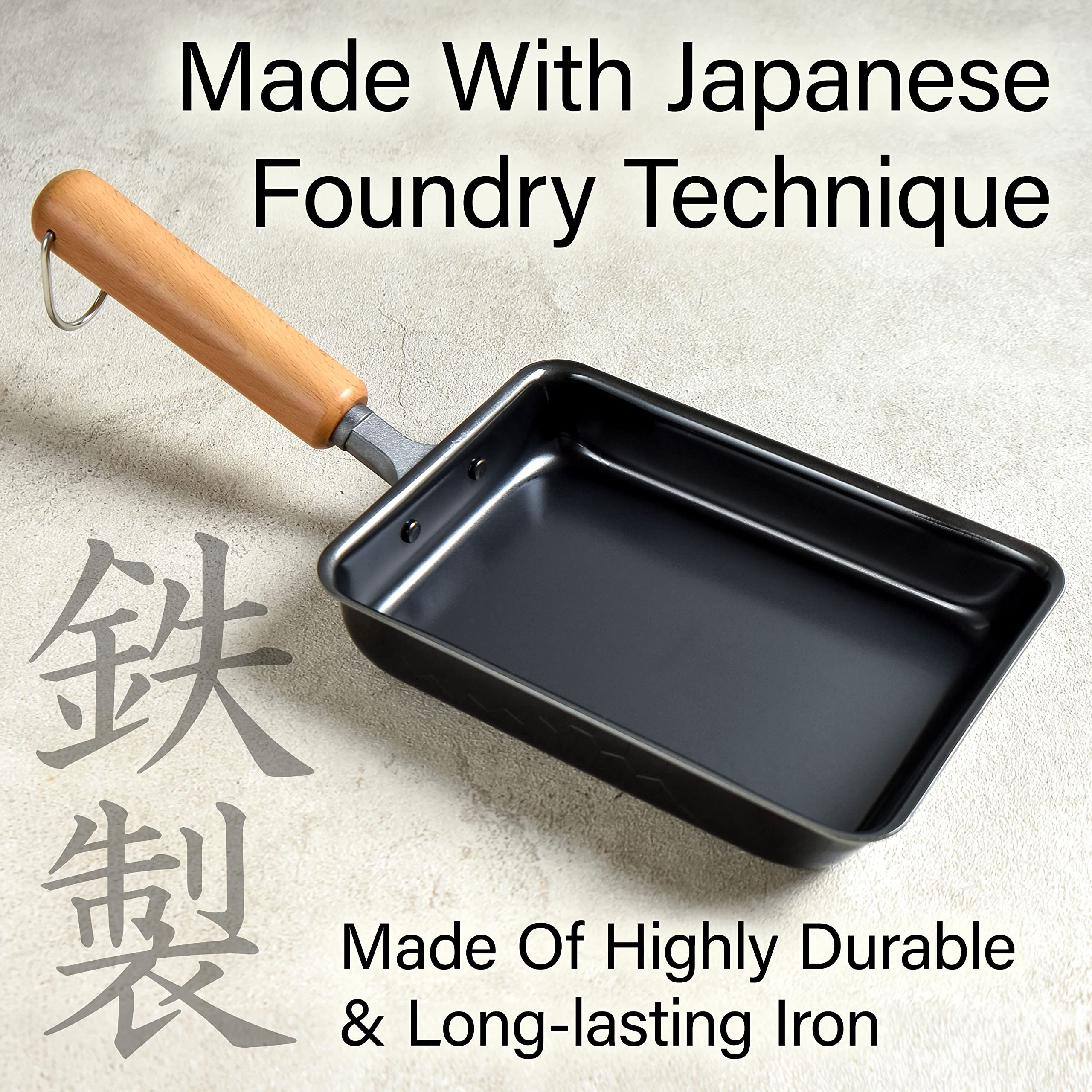 Japanese Iron Tamagoyaki Omelette Pan, Egg Pan Skillet, Light and easy to use, Made in Japan【YAMASAN】