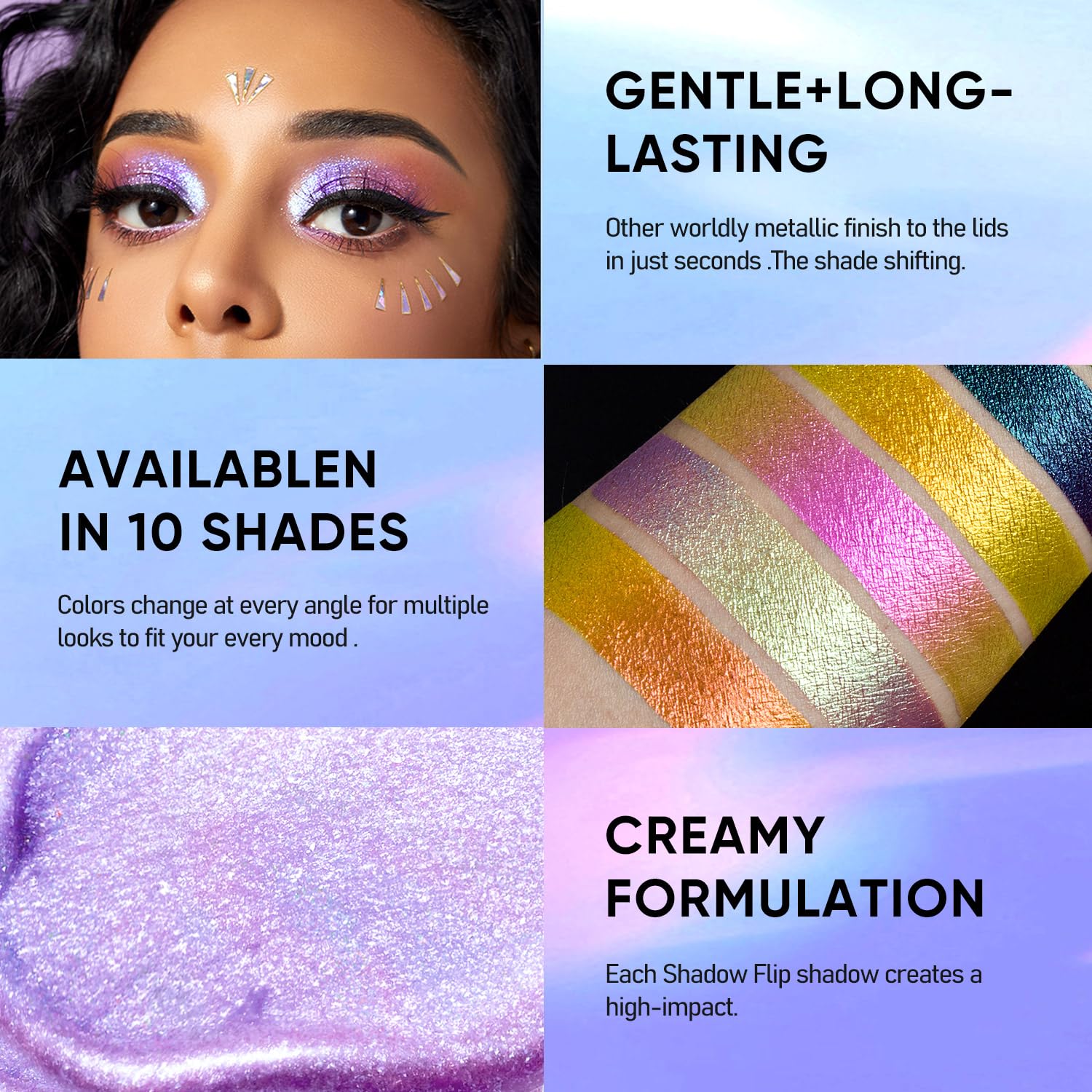 MAKI YIKA Liquid Glitter Eyeshadow, Metallic Eye Shadow High Pigment, Glitter Eyeshadow Quick Dry, Shimmer Eye Makeup for Party Office Daily Use (24K Gold #4)