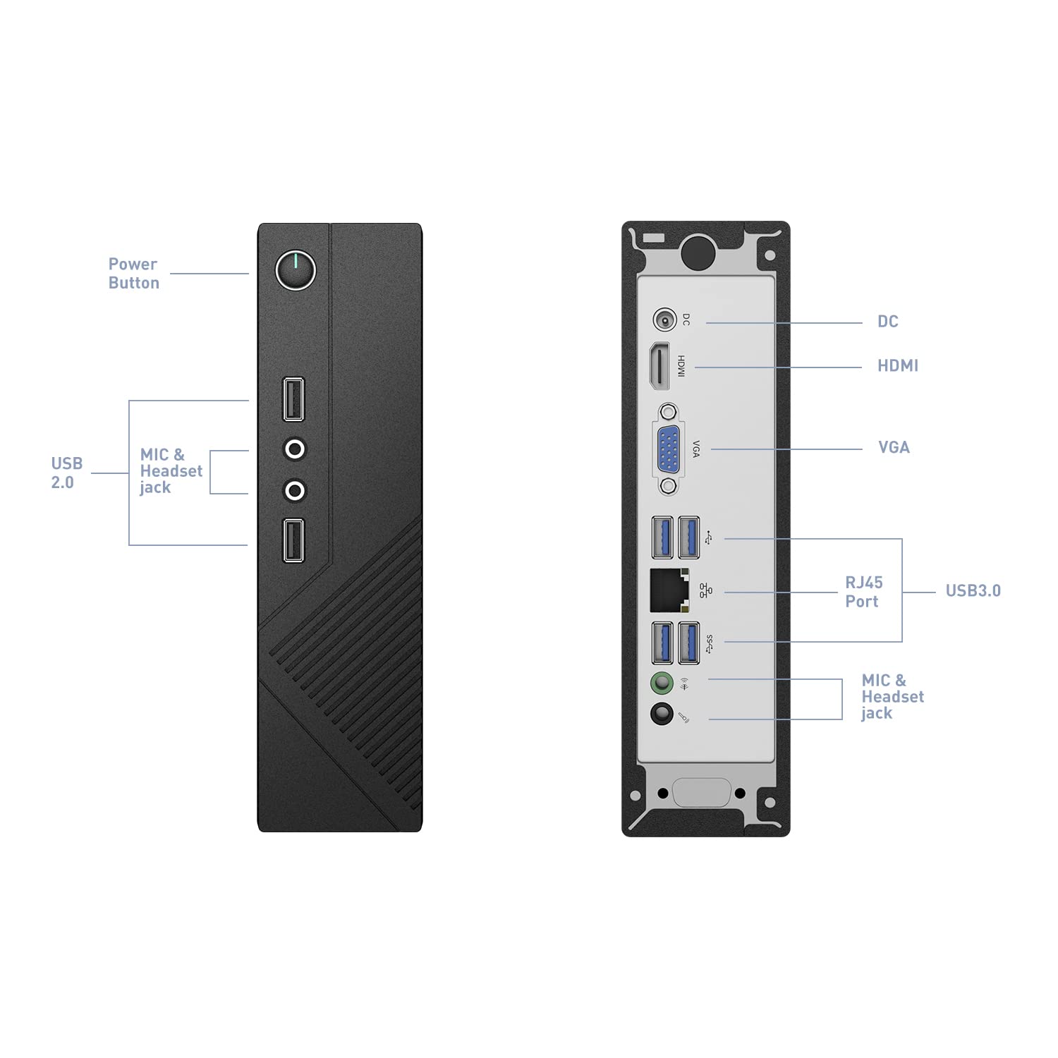 Mini PC Intel Celeron N5105 Desktop Mini Computers, Small Computer Tower Window 10 Home 4K UHD Graphics, 8GB DDR4 256GB SSD, Business Micro PC with Keyboard and Mouse, USB 2.0/USB 3.0/LAN/VGA/HDMI