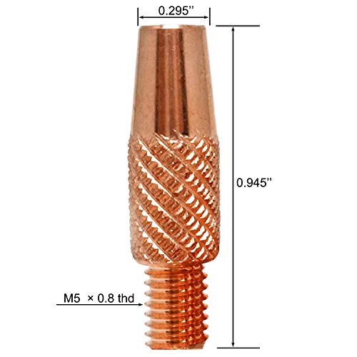 Mig Welding Contact Tips 186-419 .030" for Miller Welder Gun Spoolmate 100, 200, 3035, 185 and Hobart Spoolgun DP-3035, SpoolRunner 100,Handler 125, 125 Ez, 130, 140, 190, 210MVP etc