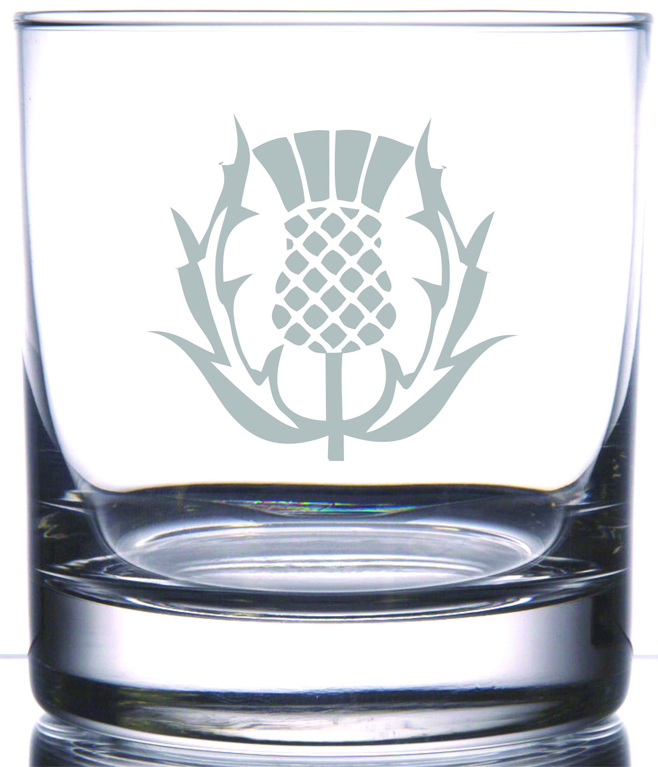 IE Laserware Celtic Thistle Rocks Whiskey Glass | National Symbol of Scotland Gaelic Celtic Irish Regions | Perfect for Scot or Irish Friends, Family, Outlander, Highlander Fans