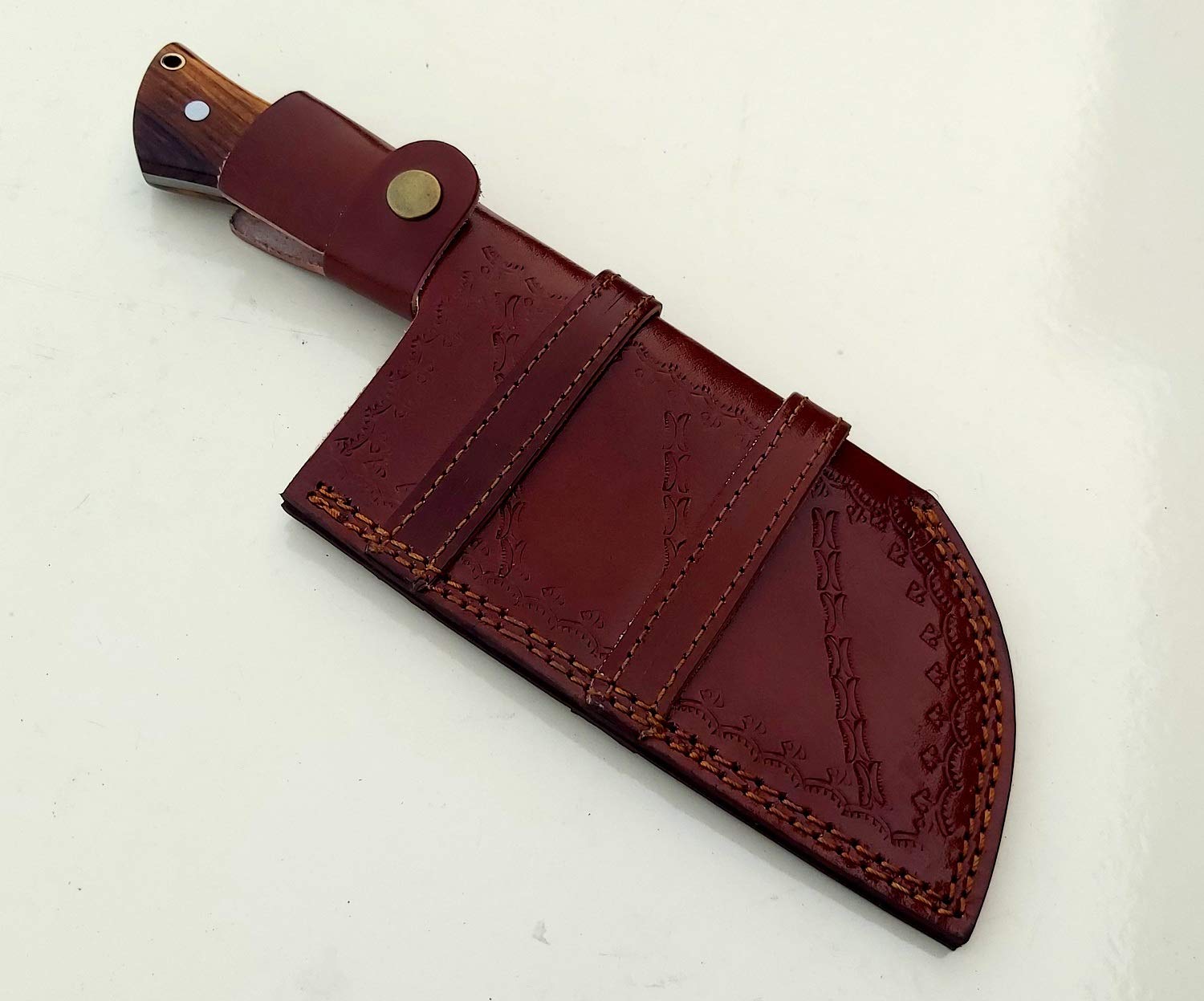 JNR TRADERS Damascus Cleaver, Damascus Serbian Chef Knife, Meat Cleaver, 12 in Cleaver Chef Knife, Kitchen Cleaver 5518Ld