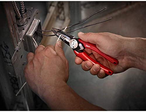 Milwaukee 48-22-3079 6-In-One Combination Wire Stripping and Reaming Pliers for Electricians, 2 Pack