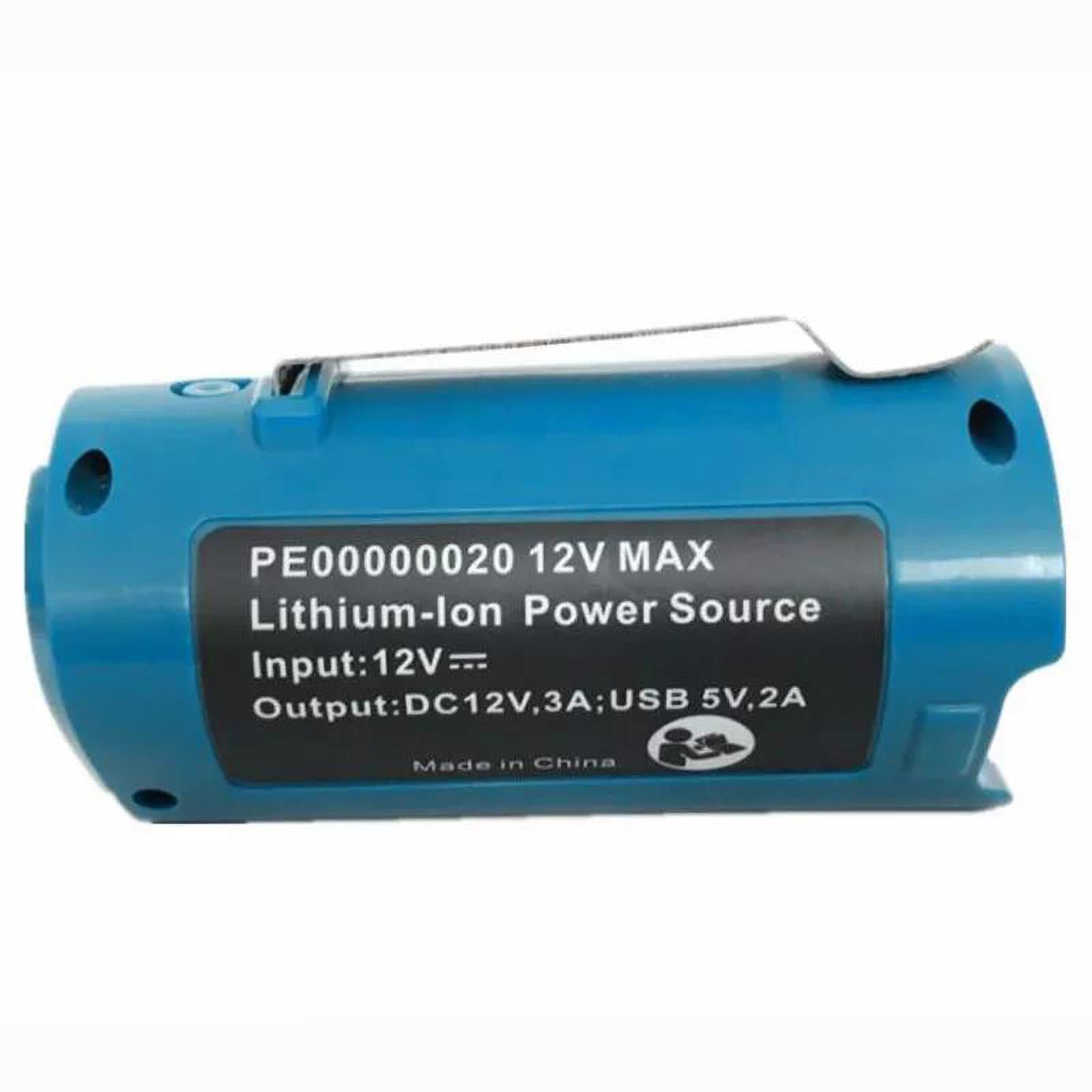 Lithium-ion battery adapter holster for Makita, Bosch, Milwaukee 10.8V 12V USB device charging 5V 2A DC output 12V 1A connector charger (for Makita)