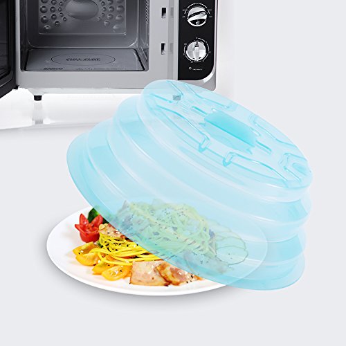 Kichwit Collapsible Silicone Microwave Plate Cover Splatter Guard, Dishwasher Safe & BPA Free, 11β