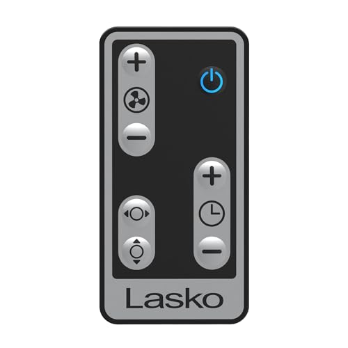 Lasko Whirlwind EcoQuiet Orbital Motion Air Circulator with DC Motor, 12 Speeds, Timer, Dark Mode, Remote Control for Small and Medium Sized Rooms, Black, A12668