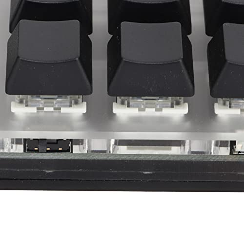 Naroote Programmable Keyboard, Storage Function Adjusting Knob 2.4G USB Reception Mechanical Gaming Keyboard Volume Reduction 12 Keys for Vista with RGB for Laboratory