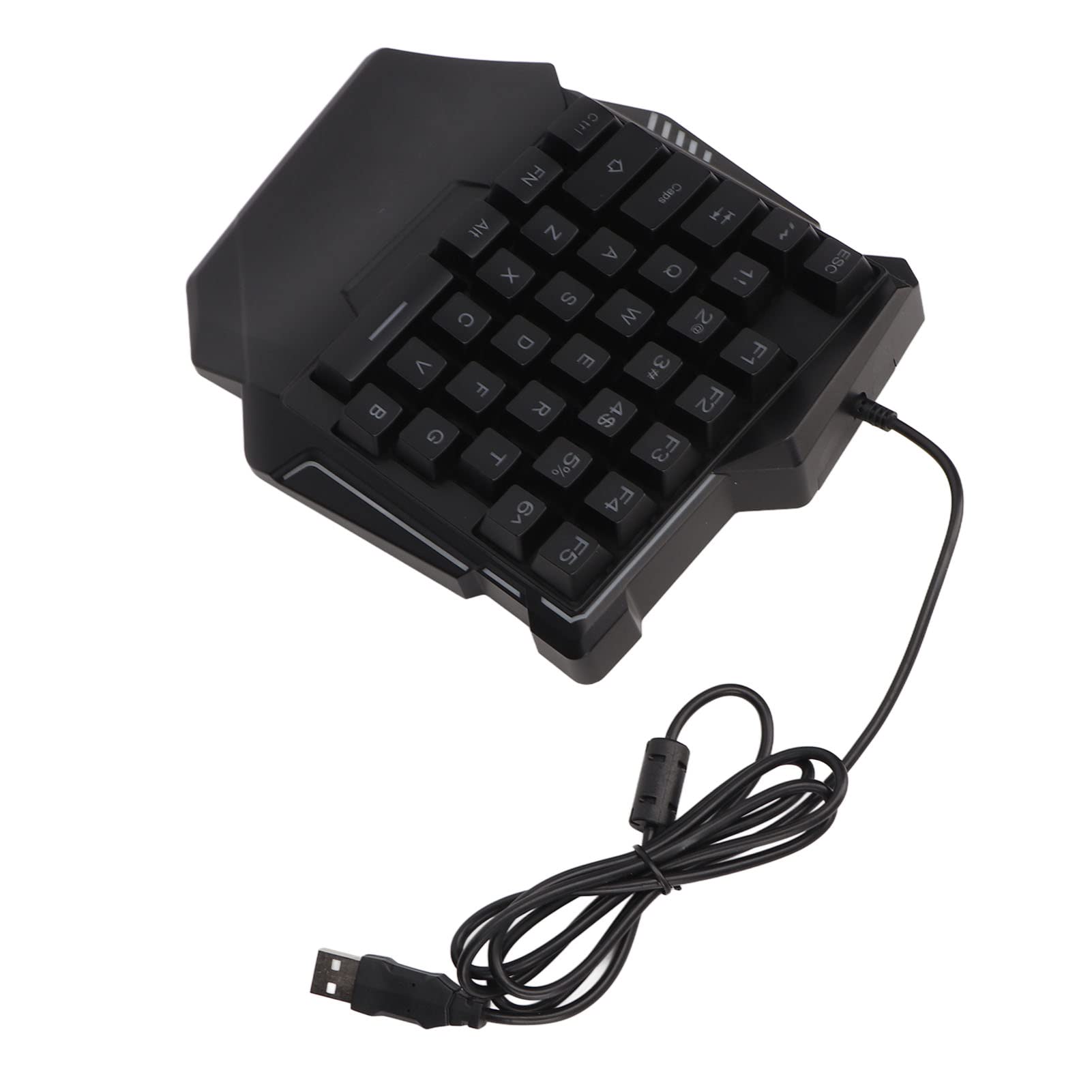 Naroote RGB Gaming Keyboard, ABS Material Colorful Backlight One Handed Gaming Keyboard 35 Keys for PC