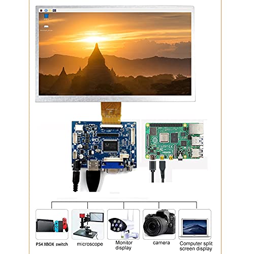 MACIMO 7 Inch 1024 X 600 LCD Screen Display Driver Board W/Driver Board Monitor for Support AV Reversing Priority