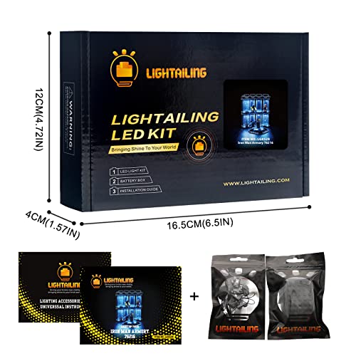 LIGHTAILING Light for 76216 Iron-Man Armory - Led Lighting Kit Compatible with Building Blocks Model - NOT Included The Model Set