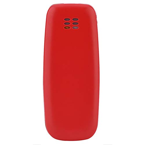 Mini Mobile Phone,Small Dual Card Dual Standby GSM Bluetooth Cell Phone with Built-in Voice Changer,MP3 / MP4 Music Player,Large Removable Battery,Red