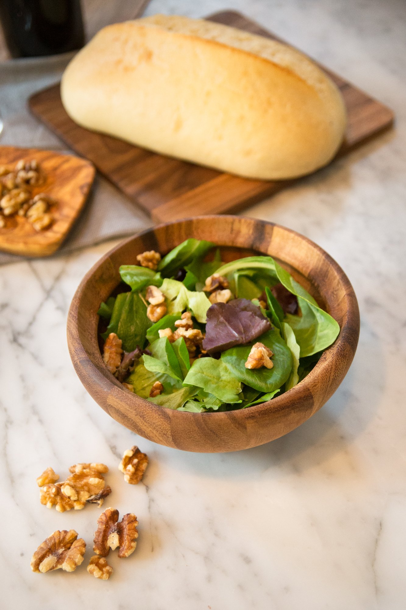 Ironwood Gourmet Individual Small Salad Bowl, Acacia Wood, 7 x 7 x 3 inches