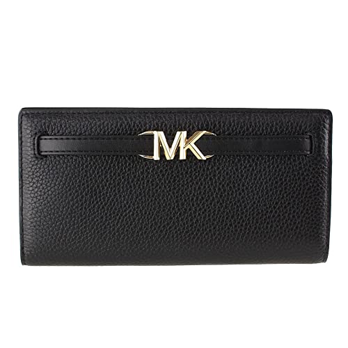 Michael Kors Large Snap Leather Wallet, Black