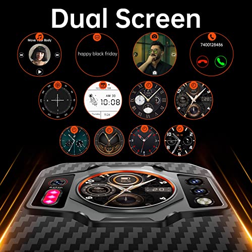 OUKITEL WP21 Rugged Smartphone Unlocked,17+256GB Android 12 Cell Phone,120Hz Helio G99 9800mAh Battery 66W Fast Charge,64MP Camera 20MP Night Vision,6.78" FHD+ Waterproof Mobile Phone 4G Dual Sim NFC