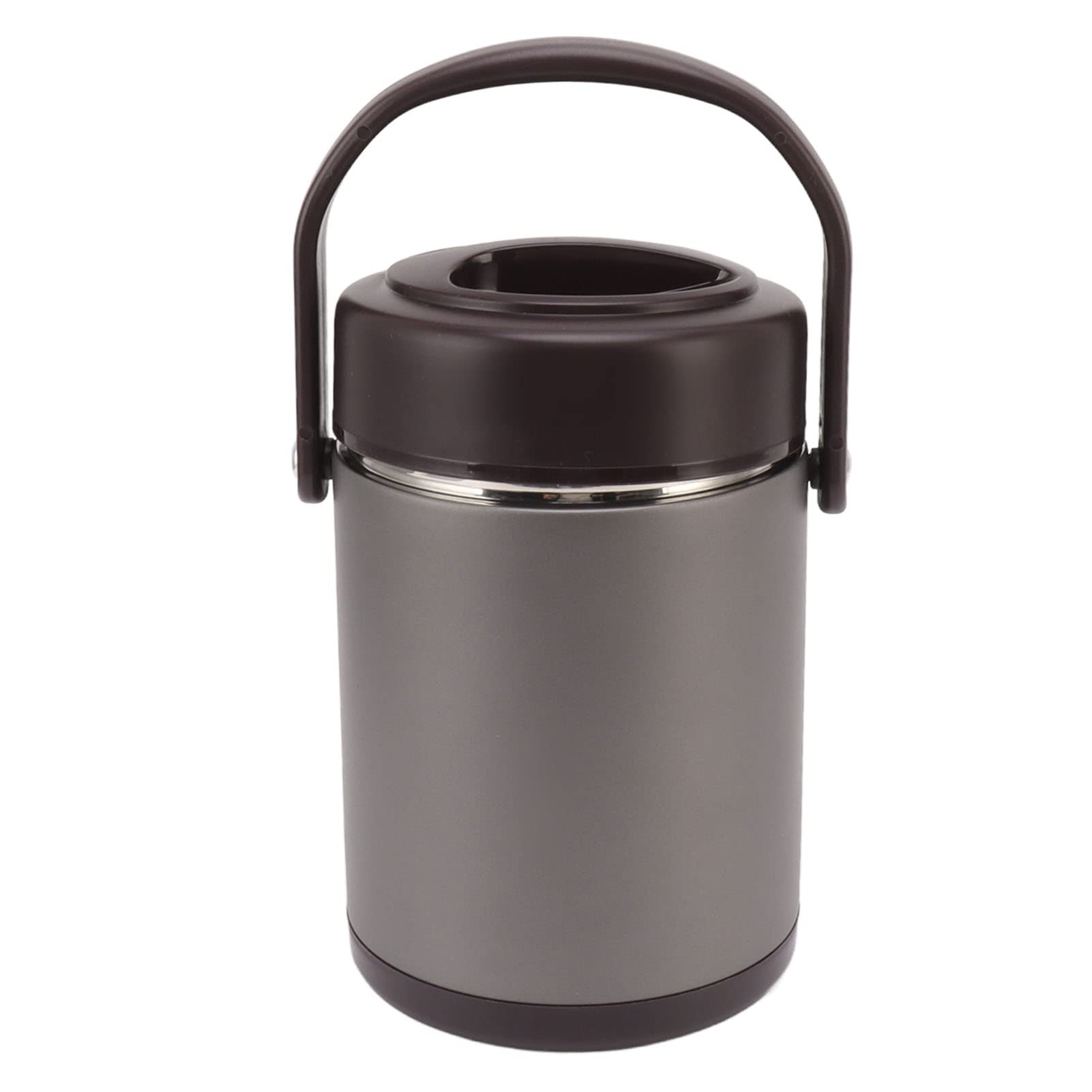 Insulation Vacuum Food Jar, 2L Multi Layer Dark Gray Large Capacity Insulated Food Container for Office