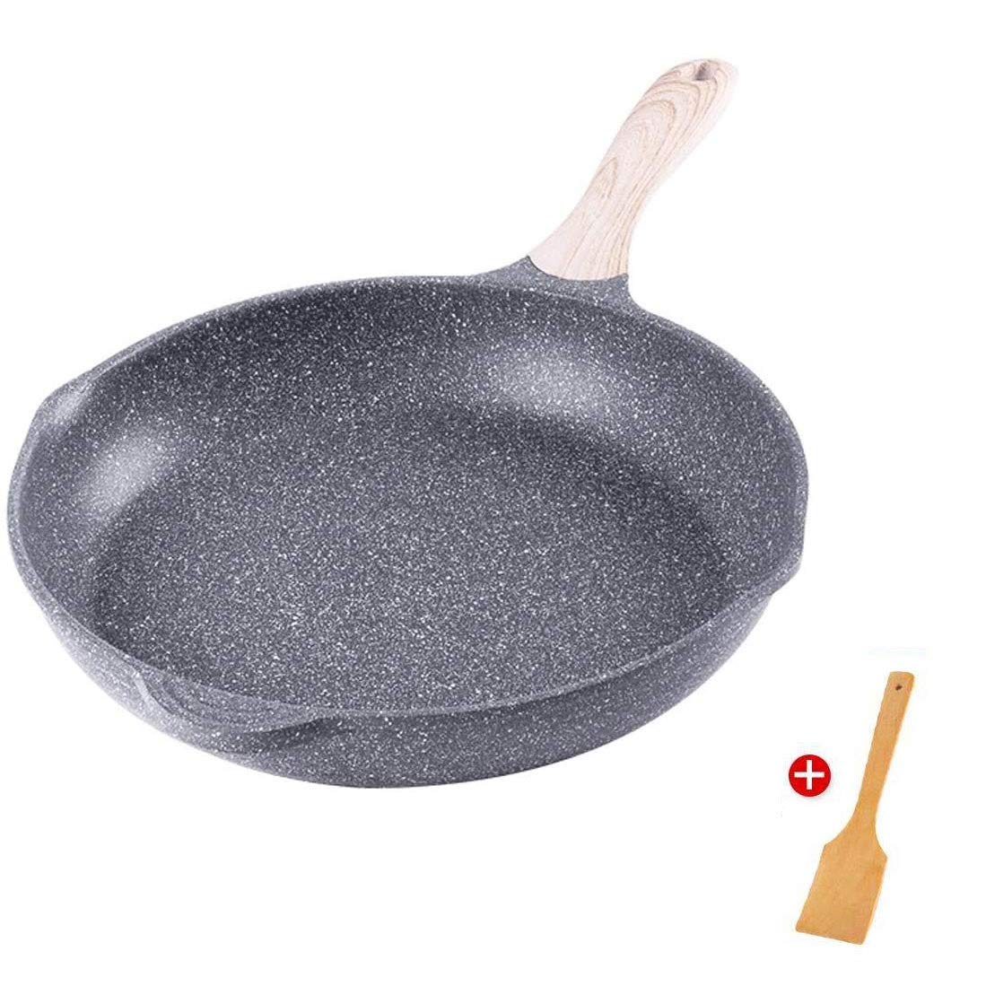 MINGTIANHUIGENGHAO Nonstick Frying Pan ,Granite Stone Frying Skillet with Non-Toxic Stone-Derived Coating, Stone Skillets Nonstick with Lids Nonstick Egg Pan/Omelette Fry Pan (Size : 28cm)