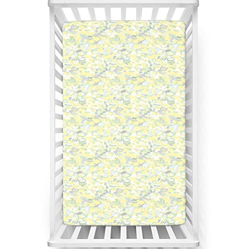 Pastel Themed Fitted Crib Sheet,Standard Crib Mattress Fitted Sheet Ultra Soft Material-Great for Boy or Girl Room or Nursery,28â x52â,Pastel Yellow and Multicolor