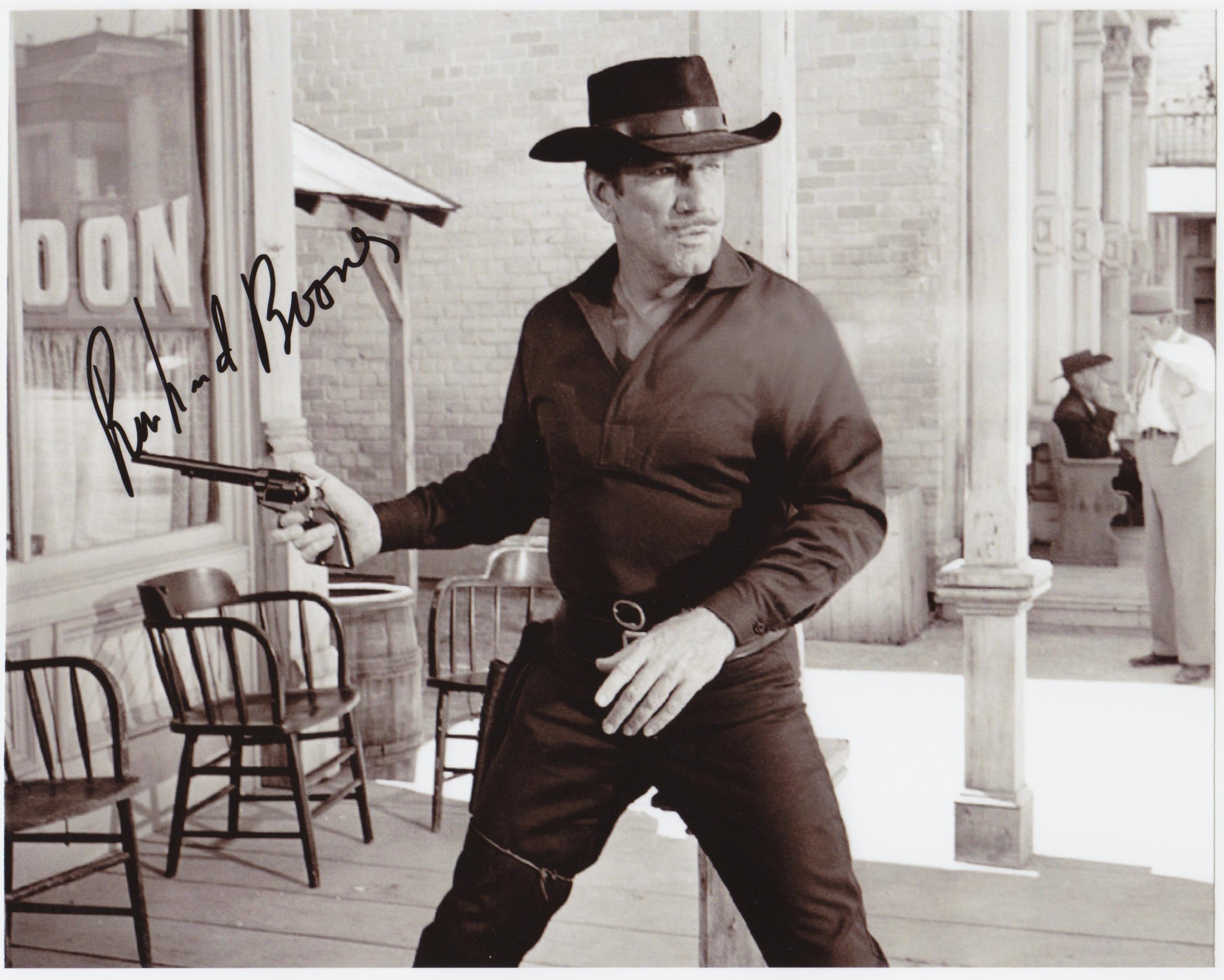 Kirkland Signature Richard Boone, Paladin, 8 X 10 Photo Autograph on Glossy Photo Paper