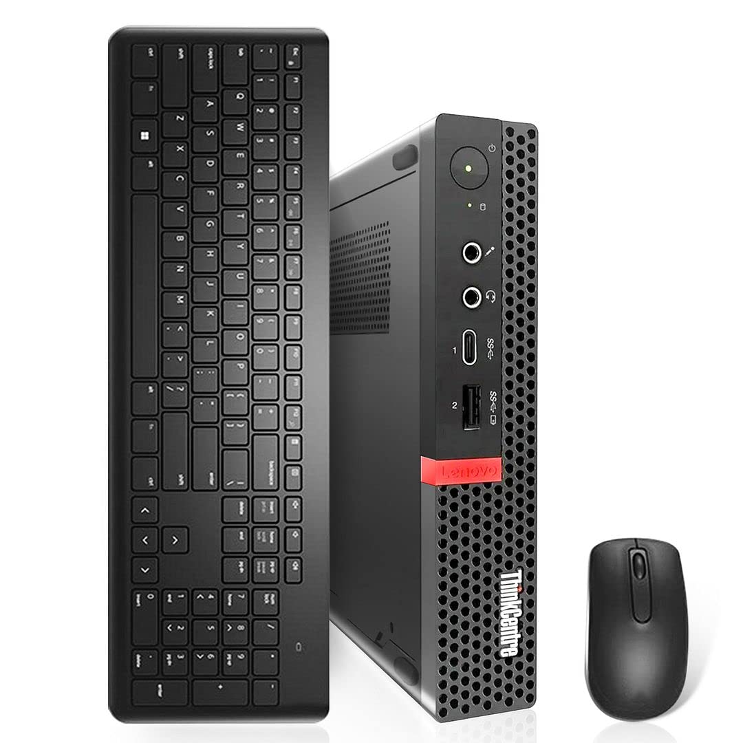 Lenovo ThinkCentre M920q Tiny Desktop Windows 11, Intel Hexa-core i7-8700T,32GB RAM, New 1TB M.2 SSD+New 1TB SSD, AX210 WiFi & Bluetooth,HDMI, Wireless Keyboard Mouse (Renewed)
