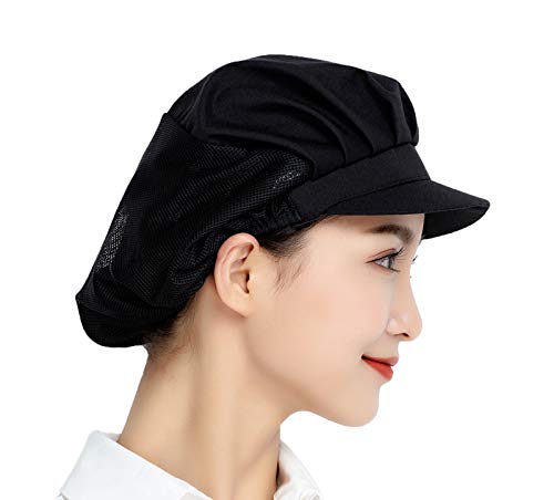 Jaspfct 4pcs Chef Hat Food Service Hairnets Kitchen Cooking Cap for Women HT001B4