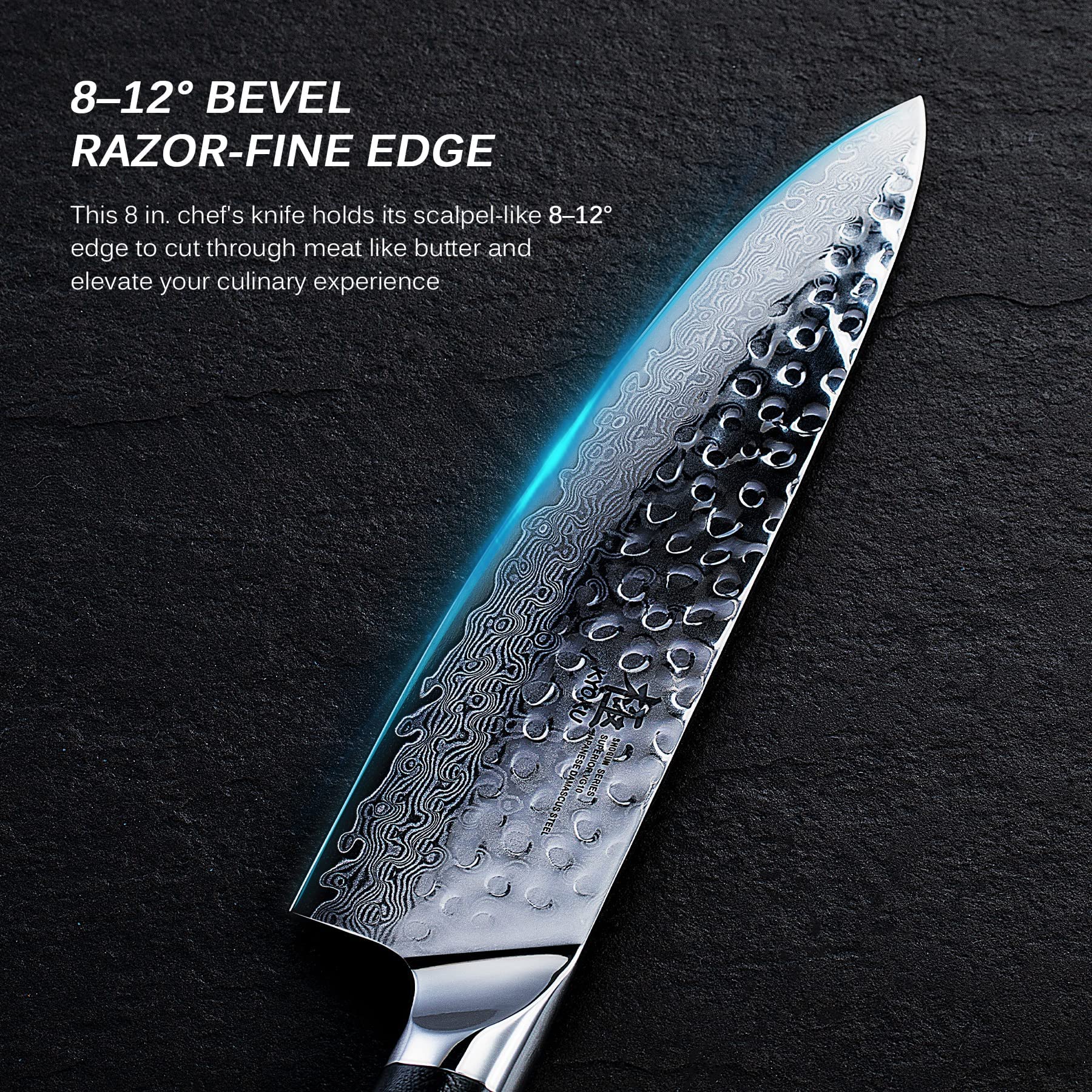 KYOKU Shogun Series 8" Professional Chef Knife + 3.5" Paring Knife - Japanese VG10 Steel Core Forged Damascus Blade