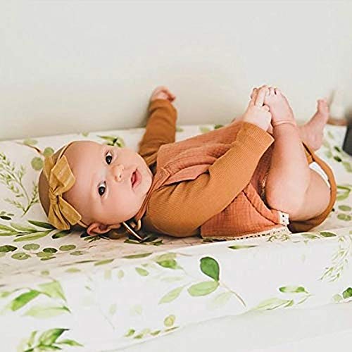 Lazycloud Baby Diaper Changing Pad Cover Cradle Mattress, Infant Stretchy Fabric Changing Mat Cover-, Baby Nursery Diaper Changing Pad(81.28*40.64cm)