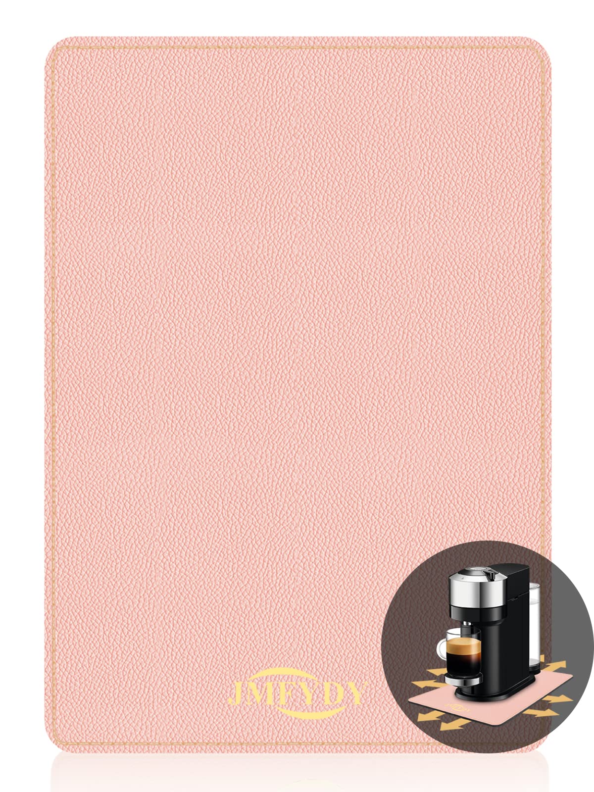 Kitchen Countertop Slider Mat,2 Pack Leather Sliding Coffee Mats for Kitchen Appliance, Heat Resistant Protector Mat Kitchen Slider Pads for Ninja Foodi Air Fryer,Coffee Maker, Blender (rose gold)