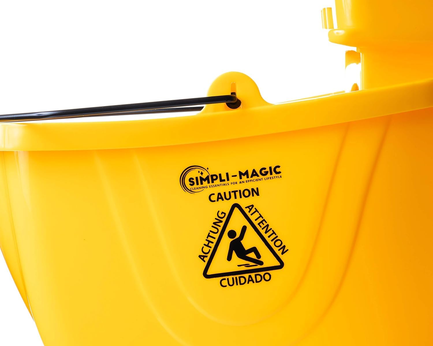 Simpli-Magic Commercial Mop Bucket with Side Press Wringer, 36 Quart, Yellow
