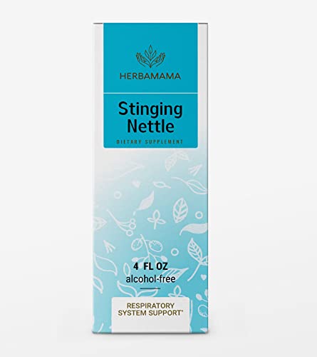 HERBAMAMA Stinging Nettle Root Tincture - Organic Stinging Nettle Root Liquid Extract - Urtica Dioica Herbal Drops Supplement - 4 fl oz