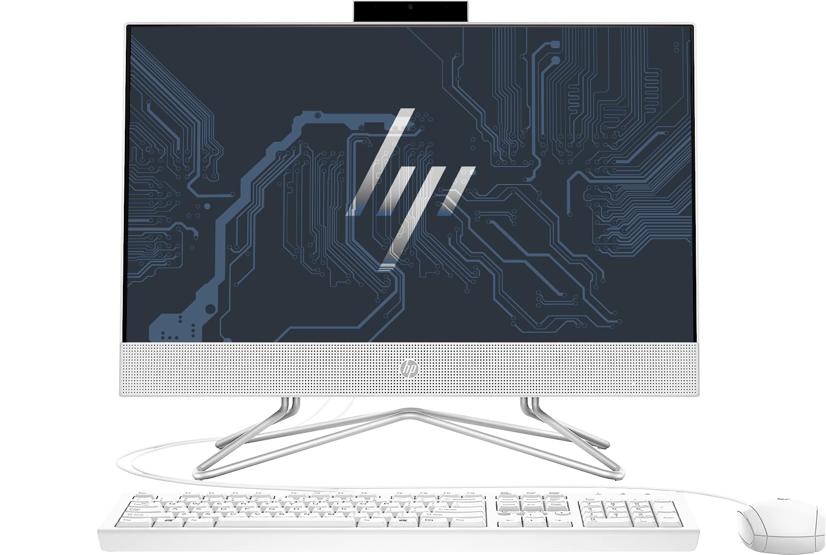 HP All-in-One 21.5 Inch FHD Business Desktop, Intel Celeron J4025 Processor, 16GB RAM, 512GB SSD, Windows 11 pro, Intel UHD Graphics 600, WiFi, Snow White, PCM