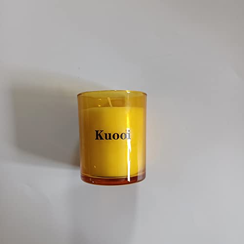 Kuooi- Perfumed candles,Sea Salt and Amalfi Lemon Perfumed Plant Based Wax Candle 7.7 Ounces
